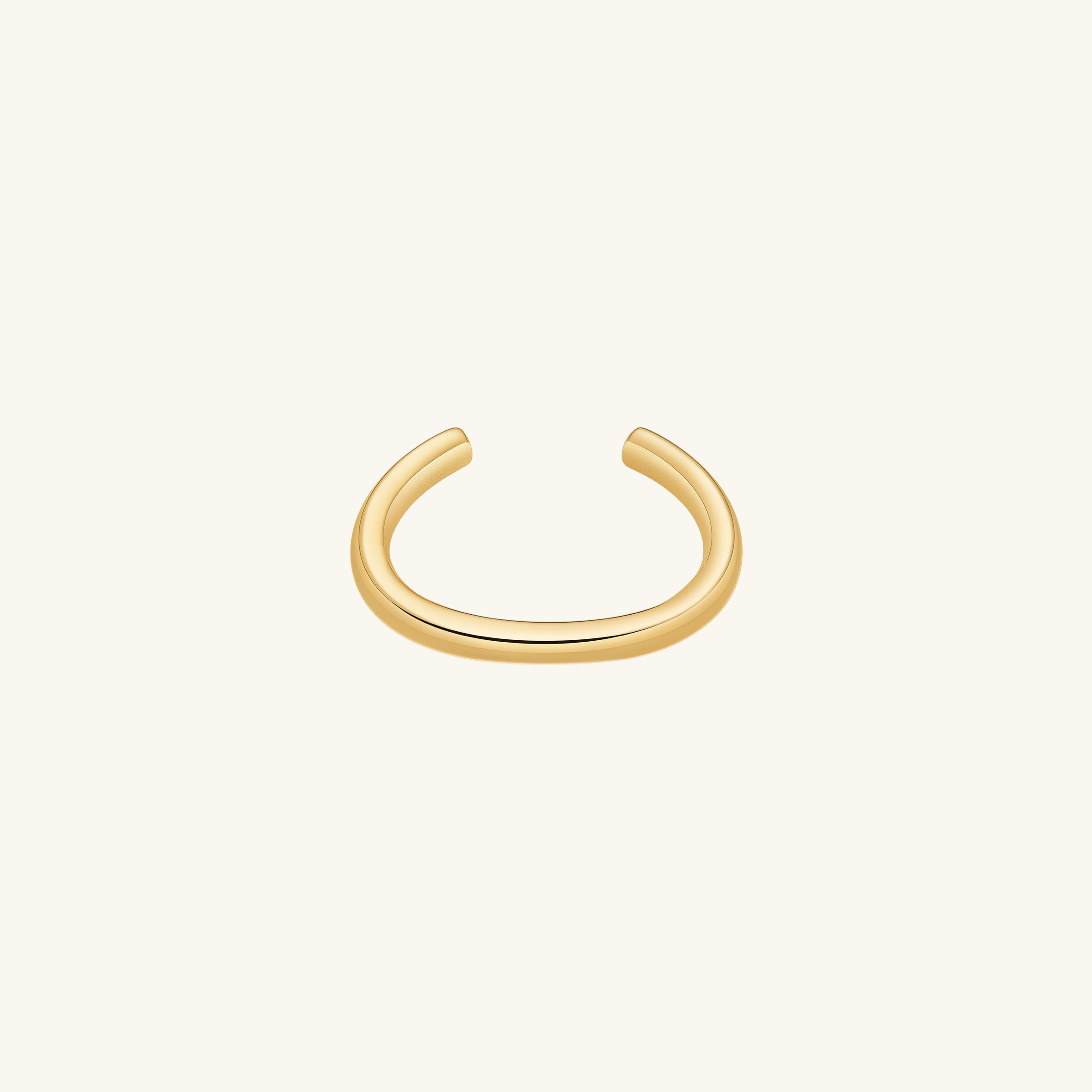 Golden Arc Ring – Ivory & Sterling